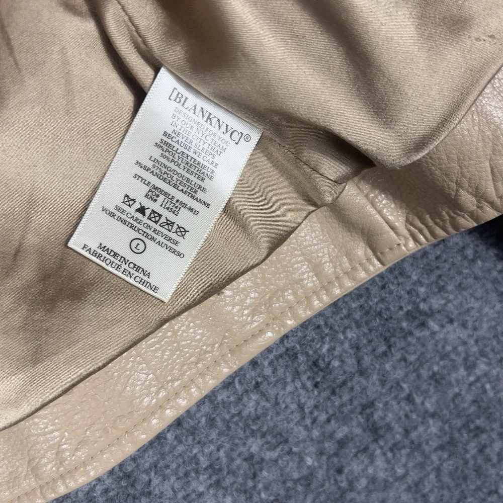 Blank NYC | Jackets & Coats | Blank Nyc Cream Vegan Leather Moto Jacket ...